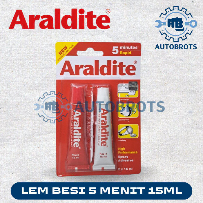Araldite Lem Besi Ephoxy 5 Menit Merah / Ephoxy Adhesive ASLI | Lazada ...