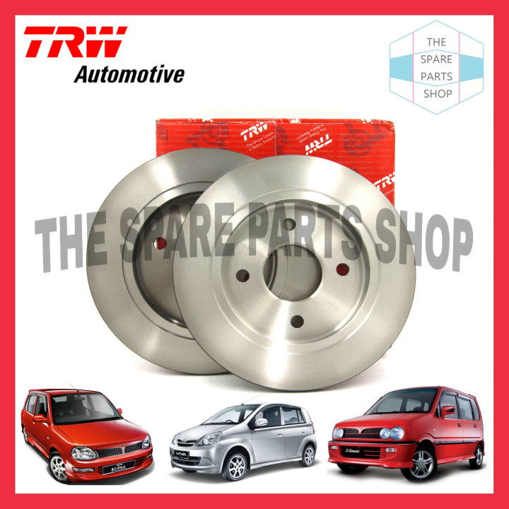 PERODUA KELISA KENARI VIVA FRONT TRW BRAKE DISC ROTOR SET (DF4070) | Lazada