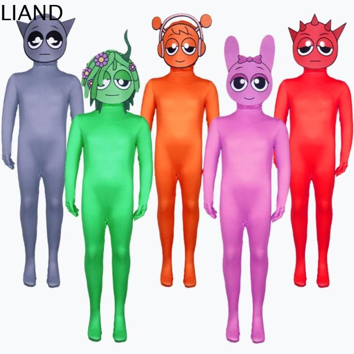 LIAND Spandex Suit Sprunki Incredibox Cosplay Costume Game Clothing ...