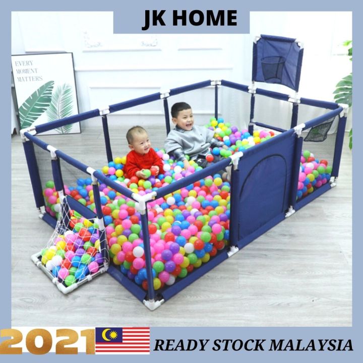 Kid Safety Playpen Baby Play Fence Safety Guard Rail With Basketball ...