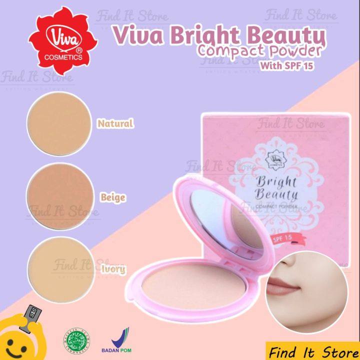 Viva Bright Beauty Compact Powder SPF 15 | Bedak Padat | BPOM | Halal | Lazada Indonesia