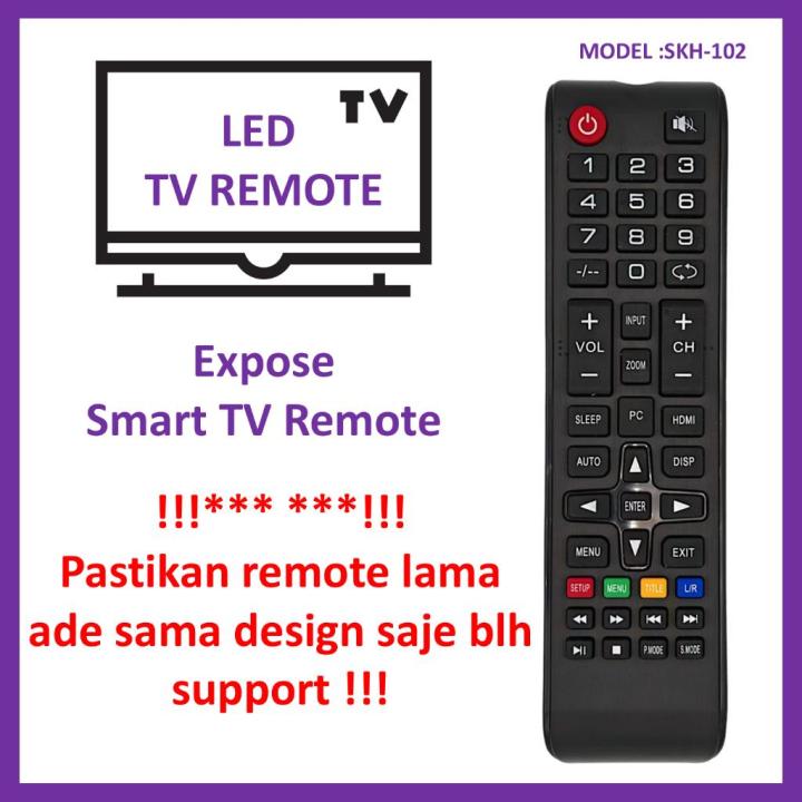 Multi Brand Expose LED TV Remote Control SKH-102 Remote TV Expose Multi ...