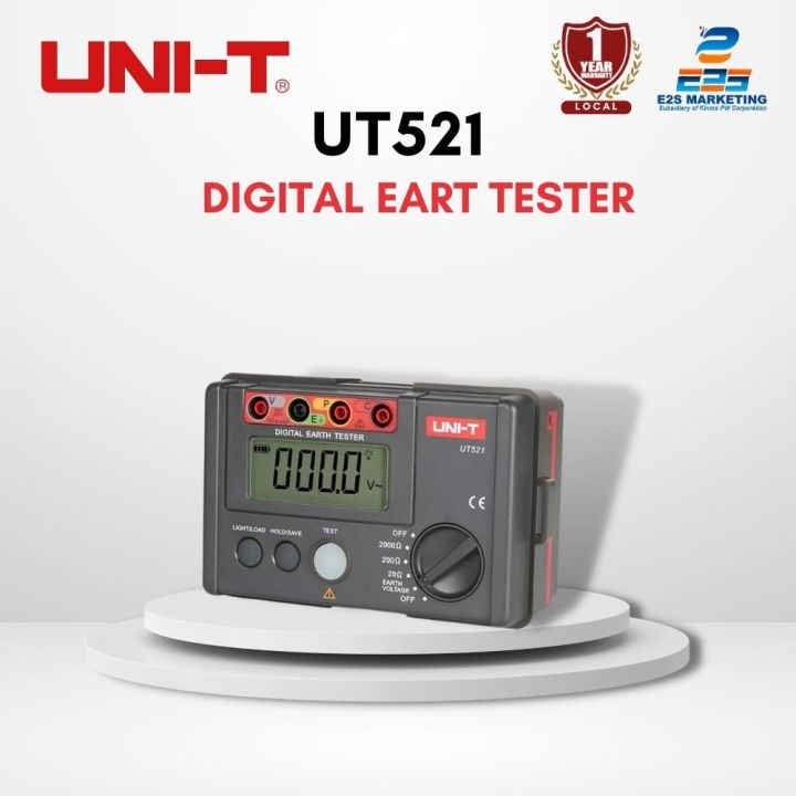 UNI-T Digital Earth Tester UT-521 LCD Digital Earth Ground Resistance ...