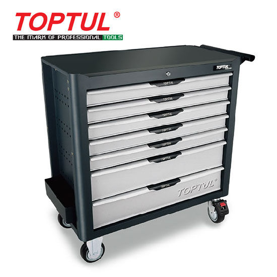 TOPTUL 7-Drawer Mobile Tool Trolley (Jumbo Model) - NEW PRO-LINE SERIES ...