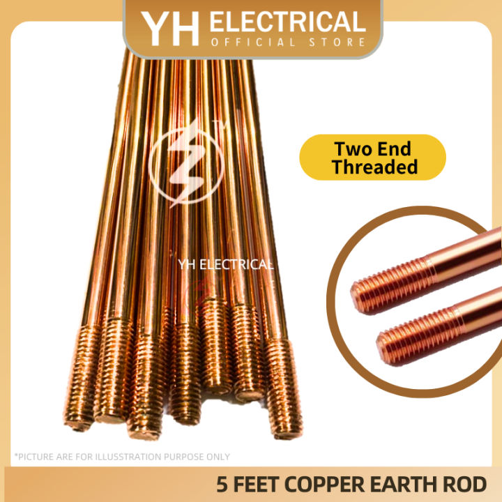 Copper Rod 12mm (Earthing Rod)(For Wiring Safety Earthing) | Lazada