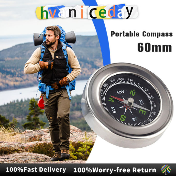 2pcs 6mm Portable Waterproof Compass Hiking Backpacking Compass Scout ...