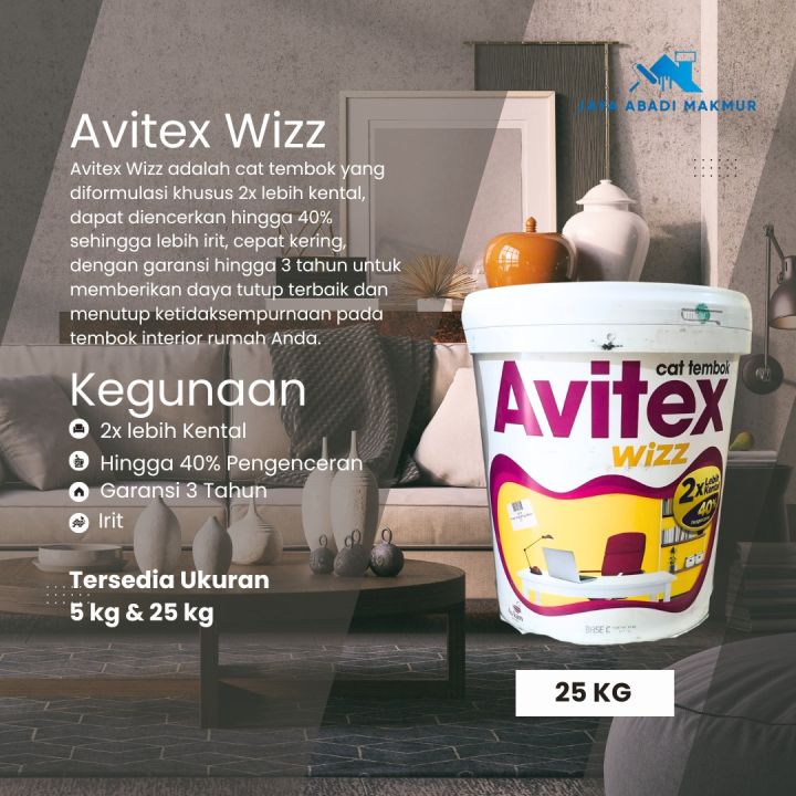 Avian Brands Avitex Wizz 25 kg / Cat Tembok Interior / Warna Custom ...
