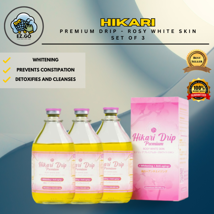 Hikari Drip Premium Rosy White Skin By HIKARI(SET OF 3) Japan premium ...