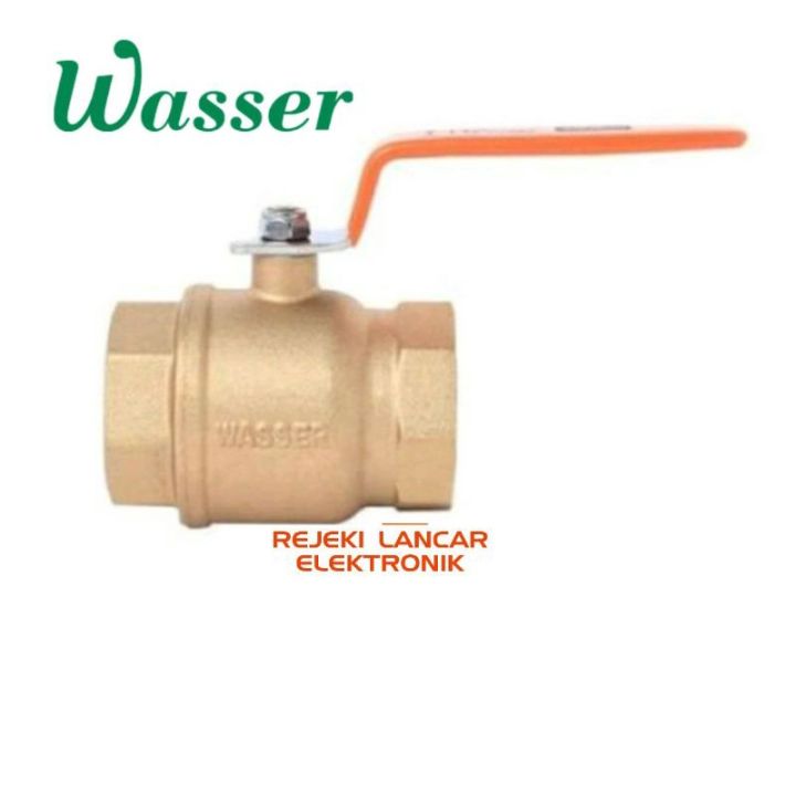 Ball valve Stop kran Kuningan asli Wasser 1/2 dan 3/4 | Lazada Indonesia