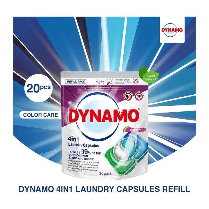 Dynamo 4in1 Laundry Capsules Refill Pack 20 Pods - Color Care | Lazada ...