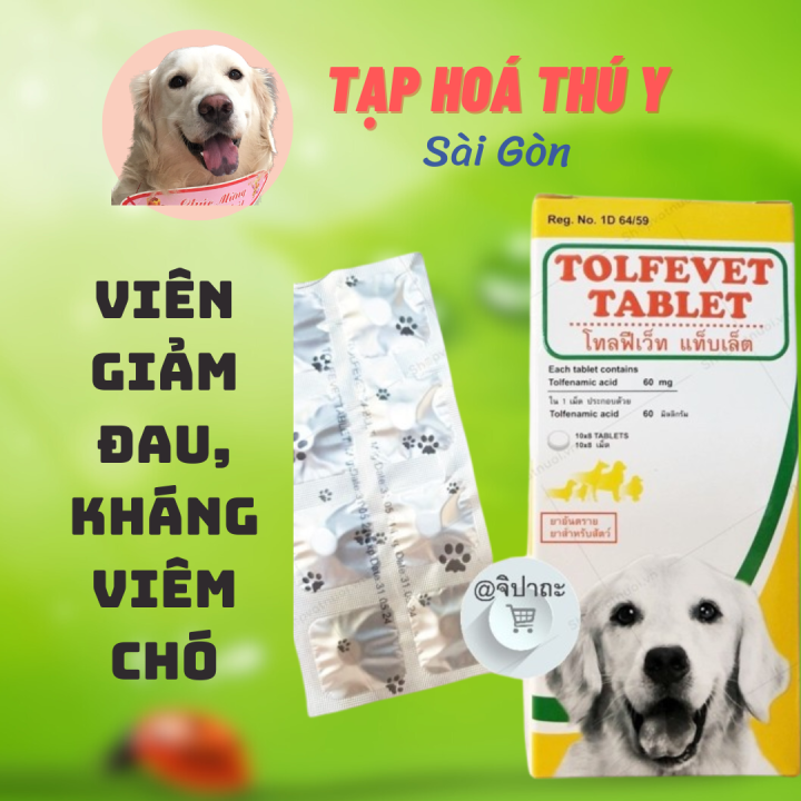 TOLFEVET tablet - Giảm Đau Kháng Viêm Cho Chó | Lazada.vn