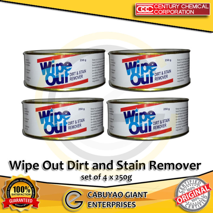 Wipe Out Dirt and Stain Remover 250 grams (set of 4 pcs) | Lazada PH