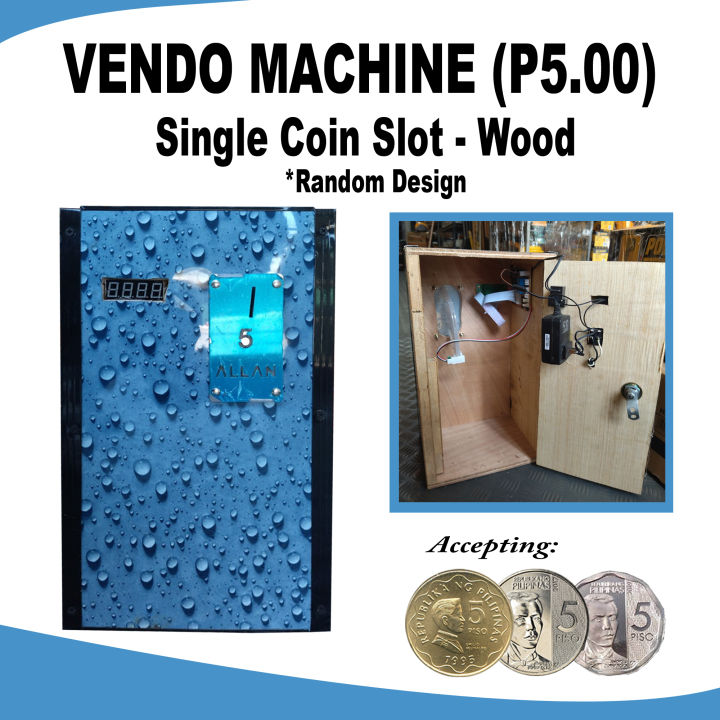 VENDO P5.00 coin SINGLE/DOUBLE slot METAL/WOOD (complete set) | Lazada PH
