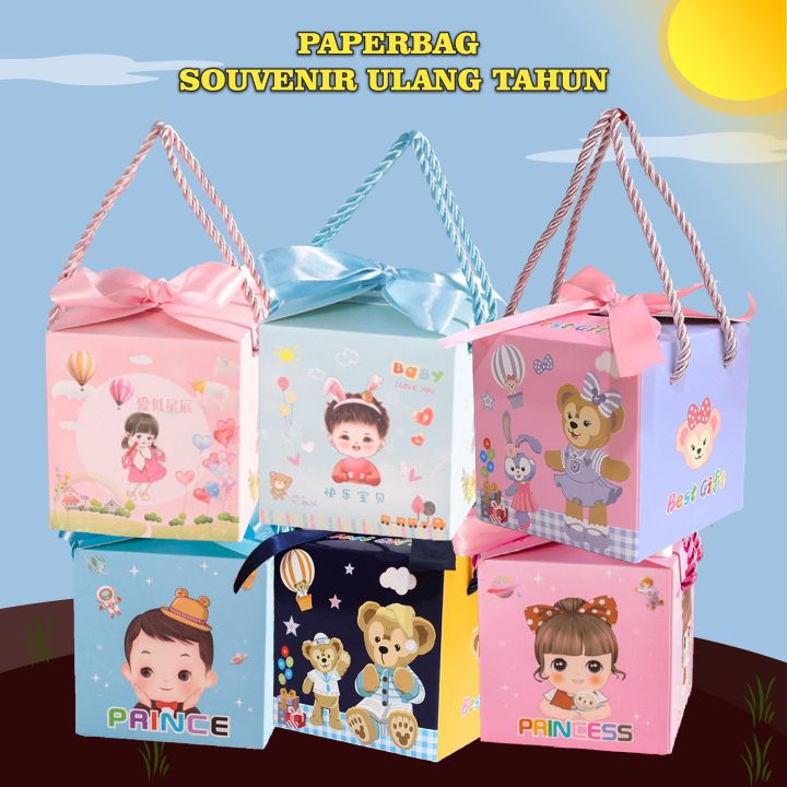 WED Paperbag Ulang Tahun Khusus Snack Kecil dan Permen / Goodie Bag Ulang Tahun Berpita/ Tas ...