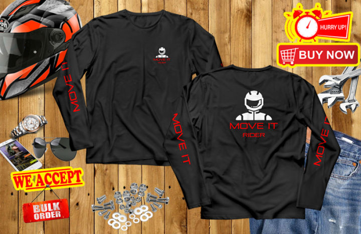 Rider Black Longsleeve Uniform Move it rider | Lazada