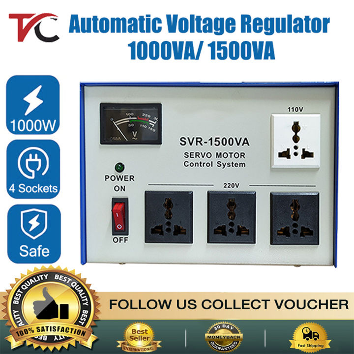 1000W AVR Automatic Voltage Regulator 1500VA 50/60HZ Servo Motor Type ...