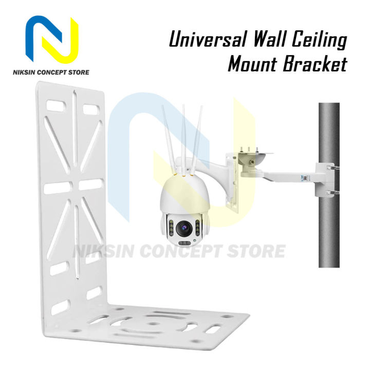 L-Shape Dome Camera Bracket Universal Wall Ceiling Mount Bracket for Security CCTV Dome Camera ...