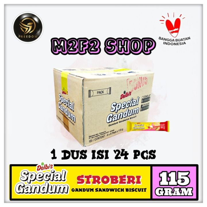 Delbis Biskuit Special Gandum Sandwich Rasa Stroberi - 115 gr | Lazada ...