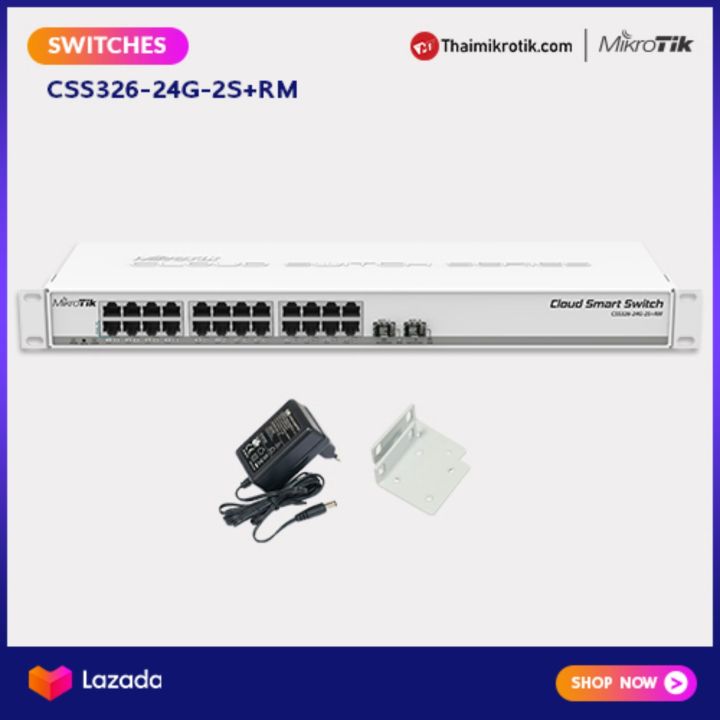 Mikrotik CSS326-24G-2S+RM | Lazada.co.th
