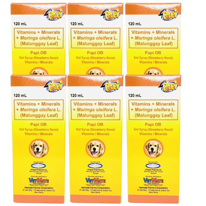 [CLR AGRIVET] 6PCS WHOLESALE PAPI OB SYRUP / VITAMINS FOR PREGNANT DOG ...