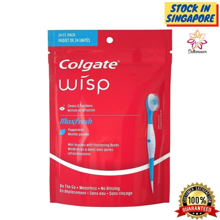 Colgate Wisp Portable Mini-Brush Max Fresh Peppermint 24 Count | Lazada ...