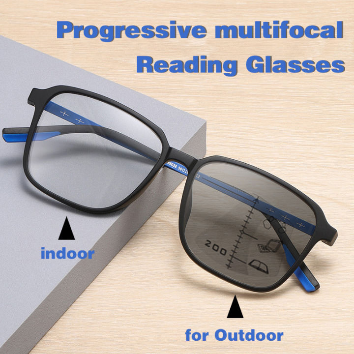 4 in 1 New Photochromic Reading Glasses for Men Automatic Zoom ...