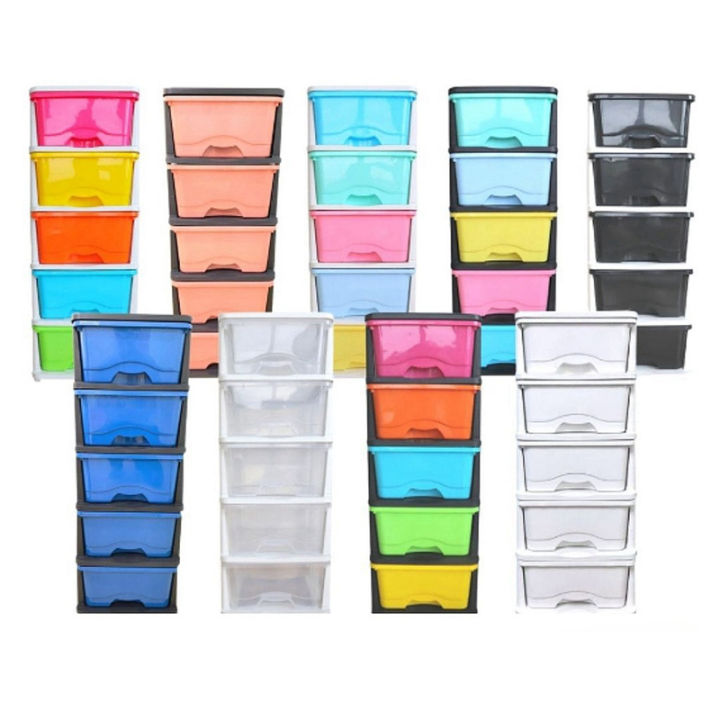 Shiok Living 🚀 Widened 5-Layer drawer cabinet multi-purpose color ...