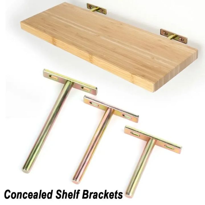 Solid Brackets 3/4/5 Inch Wall Mounted T Shape Thickened Brace Shelf ...