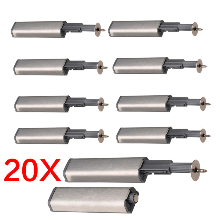 20 Pieces of Stainless Steel Cabinet Door Stopper Buffer Catches Push ...