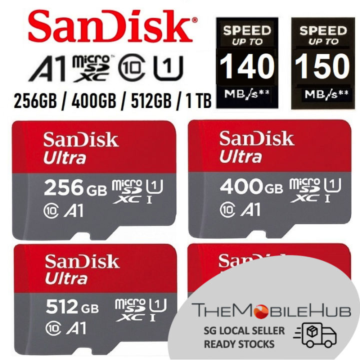 Sandisk Ultra 32GB 64GB 128GB 256GB 512GB 1TB MicroSD Memory Card Up to 150MB/S Class 10 A1 ...