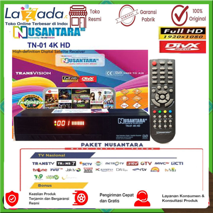 Tanaka Receiver TN-01 4K HD Strowberry Transvision Nusantara HD | Lazada Indonesia
