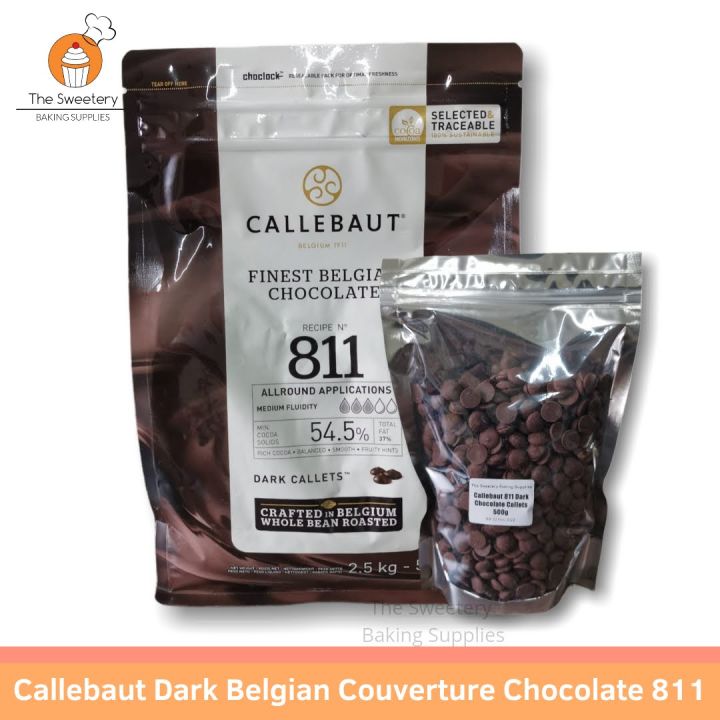 Callebaut Couverture 811 54.5% Dark Chocolate Callets 2.5kg / 500g | Lazada PH