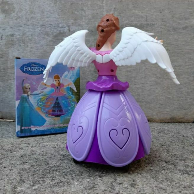 Mainan Boneka Froz Cantik Berputar - Robot Elsa Batre Anak Edukatif ...