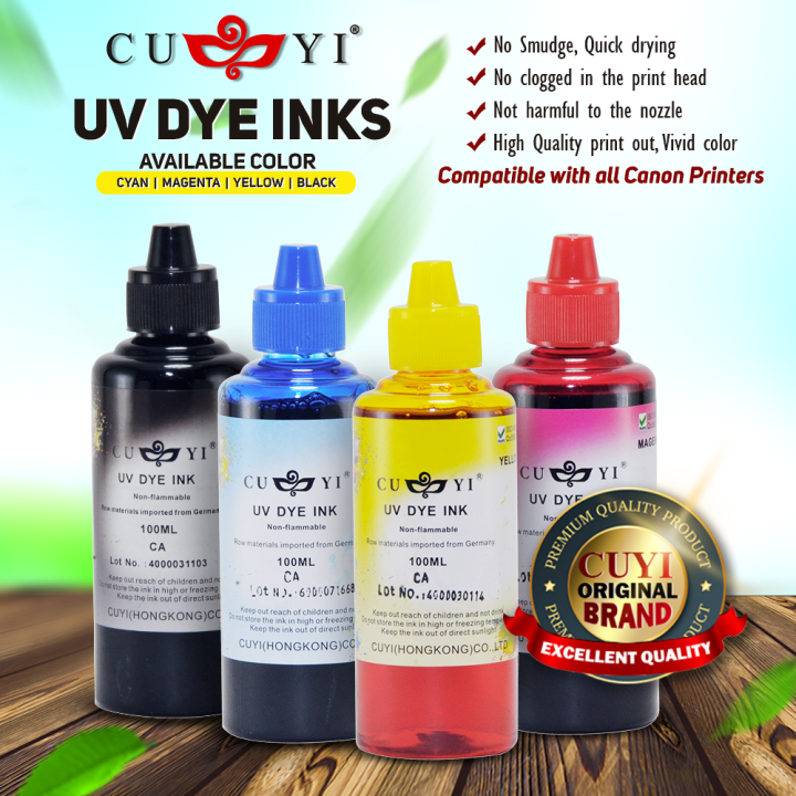 Risefully CUYI Continuous Refillable Dye Ink 100ml for CANON Inkjet ...