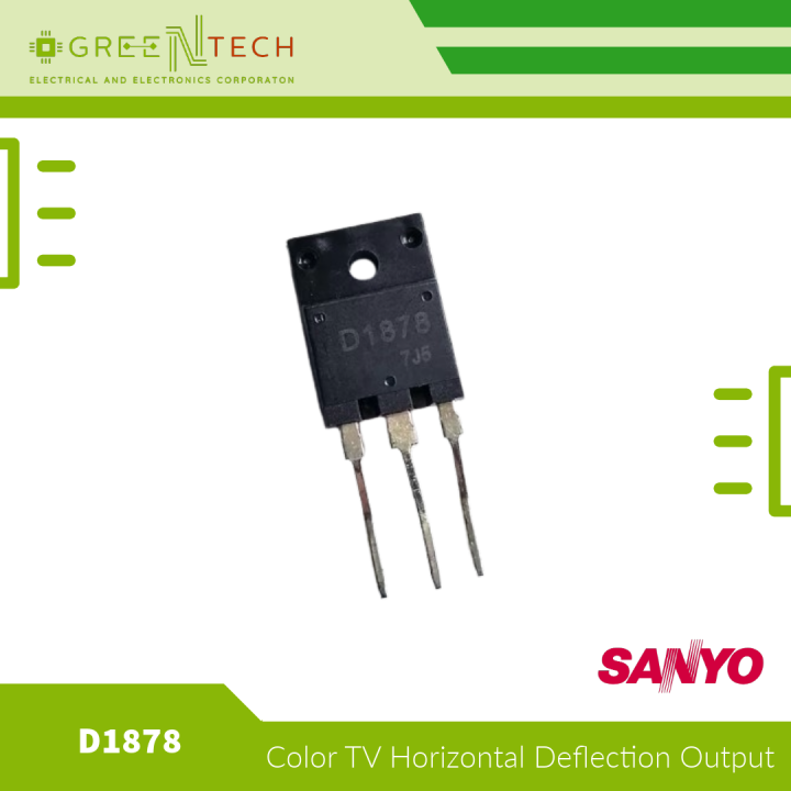 5pcs Sanyo D1878 Color TV Horizontal Deflection Output Applications ...
