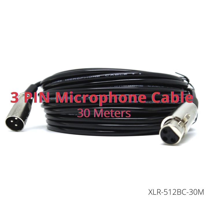 3C Connections / XLR 3 PIN Microphone Cable (20-30 Meters) | Lazada PH