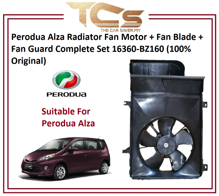 Perodua Alza Radiator Fan Motor + Fan Blade + Fan Guard Complete Set ...