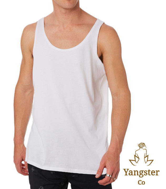 401 SWAN WHITE SINGLETS/TANKS/100% ORIGINAL/SINGLET PAGODA SWAM PUTIH ...