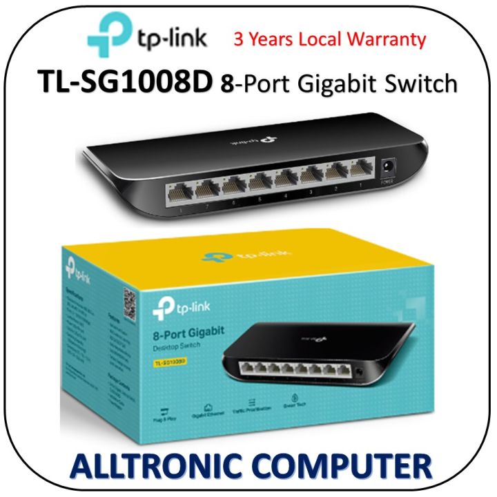 TP-Link TL-SG1008D 8-Port Gigabit Desktop Switch /Singapore Authorised ...