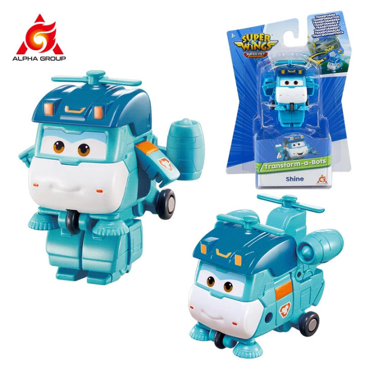 Super Wings Transforming Shine 2 Inches Transform Robot to Plane in 3 ...