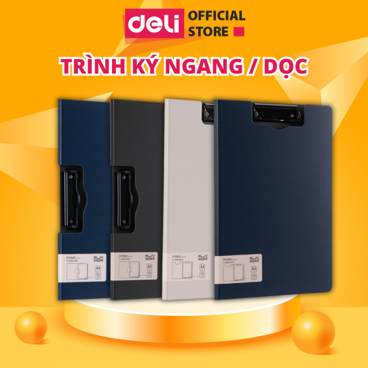 Bìa Trình Ký DELI A4 Đôi Cao Cấp: File Kẹp Giấy Sang Trọng và Tiện Lợi Dành Cho Học Sinh và Văn ...