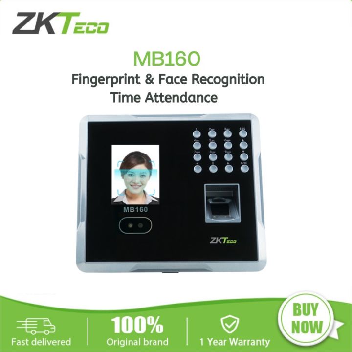 ZKTeco Biometric Time and Attendance High Verification Speed Supports Multiple Verification ...