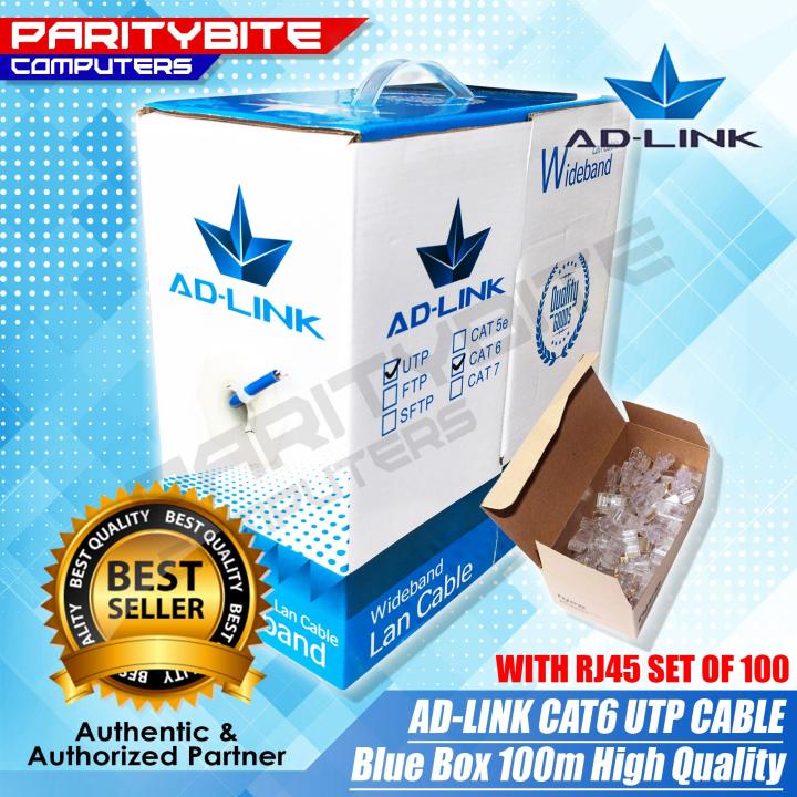 100M CAT6 UTP Cable High Quality AD-LINK with RJ45 set of 100 | Lazada PH