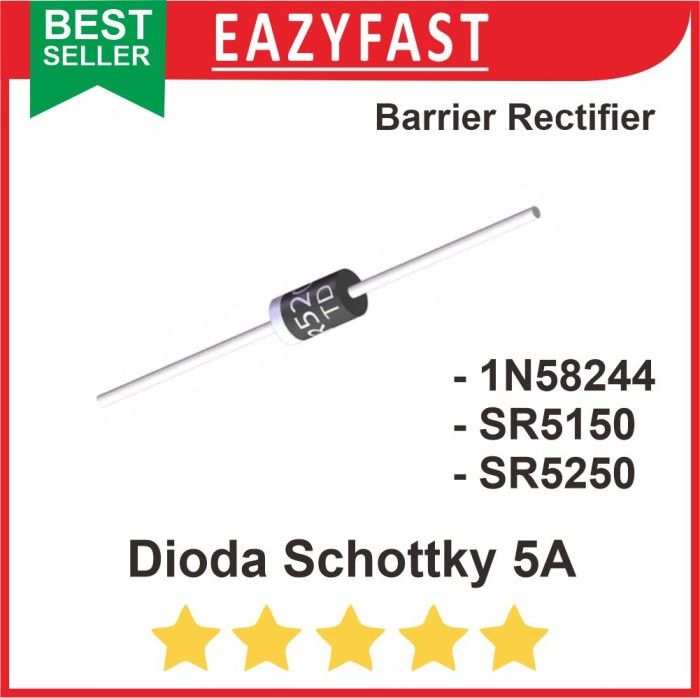 Dioda Schottky 5A 5 A 1N5824 SR5150 SR5250 Barrier Rectifier Diode D ...