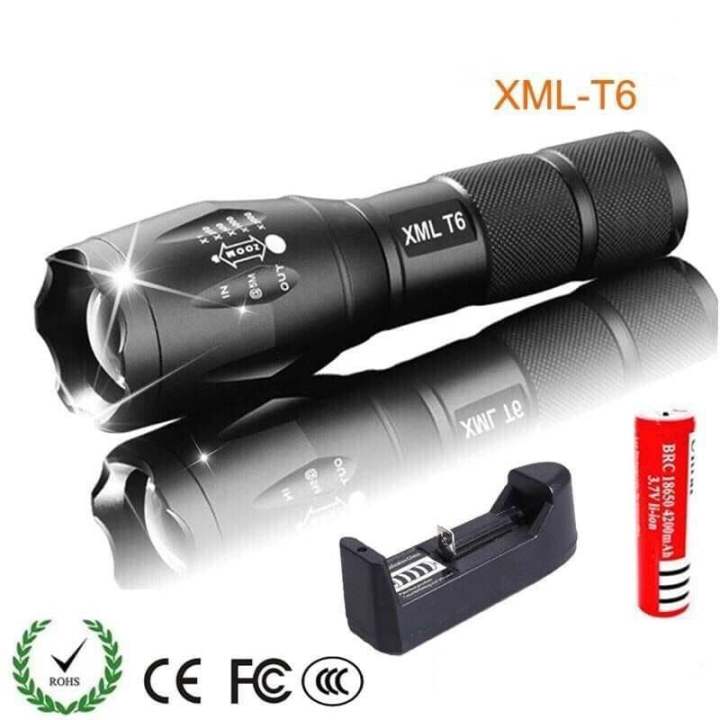 Ultra Bright CREE XML T6 Led Zoom Flashlight Splashproof | Lazada PH
