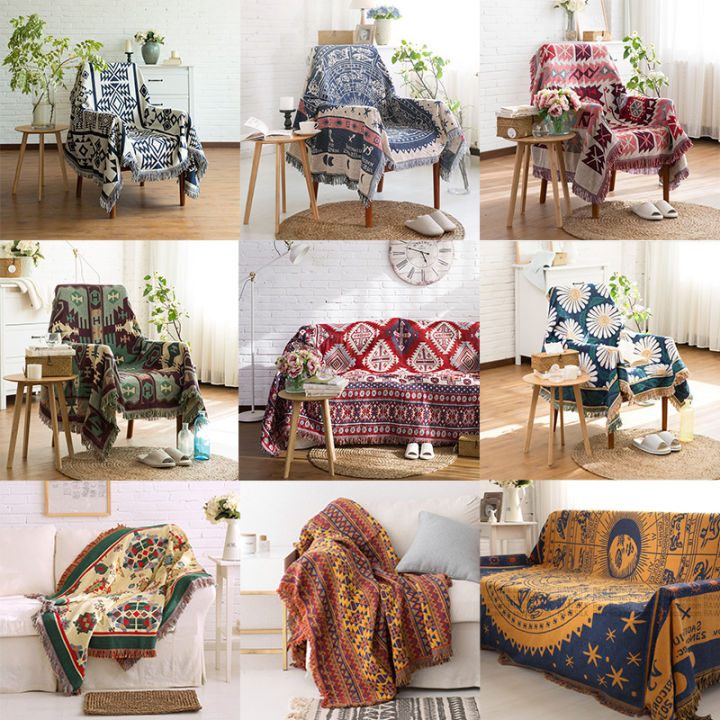 Europe Style Sofa Throw Blanket Cotton Thread Knitted Blanket With ...