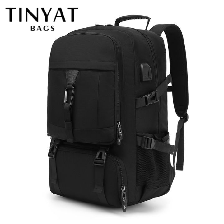 กระเป๋าสะพายเดินทาง TINYAT ใหญ่พิเศษกระเป๋าเป้แล็ปท็อป50ลิตรสำหรับ ...