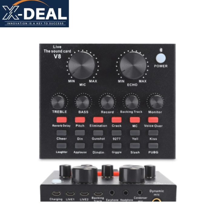 - V8S Sound Card with Bluetooth Professional Recording Mixer Audio Interface Studio | Lazada PH