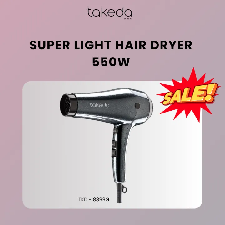 TakedaPro TKD-8899G Super Light Hair Dryer 550W Grey | Lazada Indonesia