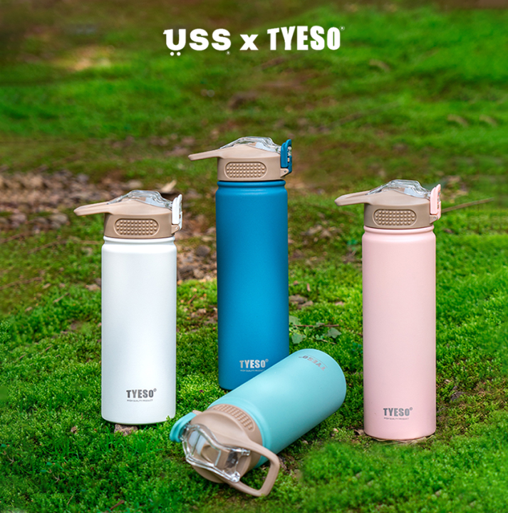 USS x Tyeso Tumbler Portable Olahraga 750 ml Anti Tumpah Double Stainless Steel 304 Luar Dalam ...